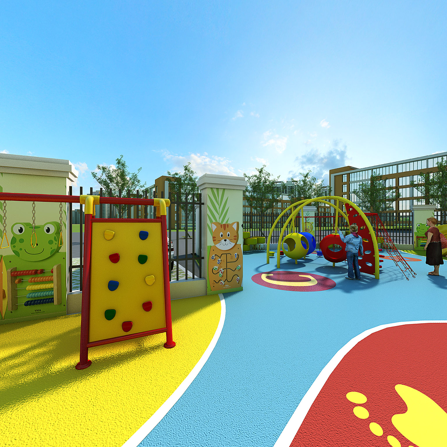 现代幼儿园操场VR模型下载ID 1100687305 知末3d模型网